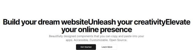 A landing page hero section with a heading with different texts fading and reappearing | A ...