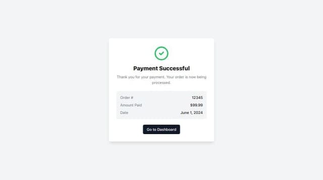 Payment Successful Page inspired by Google | A shadcn/ui and v0 ...