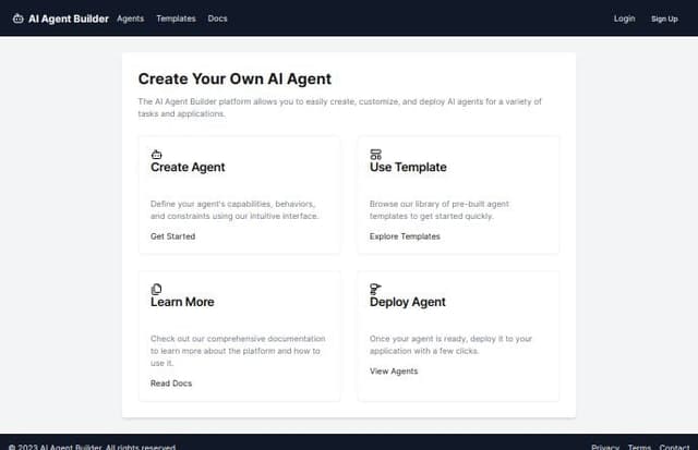 The AI Agent Builder is a platform that allows users to create ...