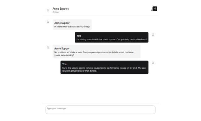 Create a chat interface with dynamic design for smaller and larger screens. | A shadcn/ui and v0 ...