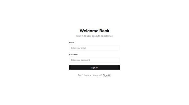 create a login screen with sign up option to an app mobile | A shadcn ...