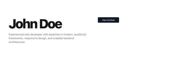 hero section of a portfolio web development | A shadcn/ui and v0 ...