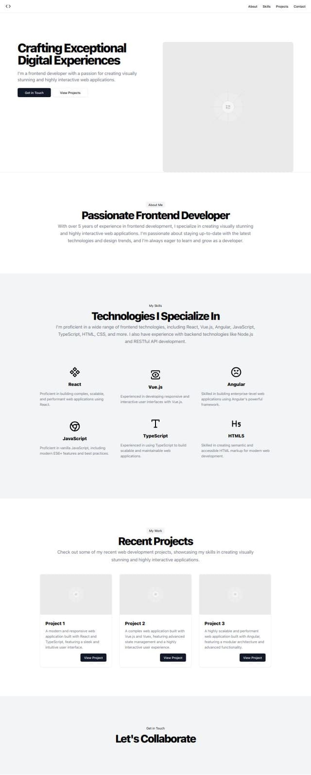 complete home page using html, css and javascript which will introduce ...