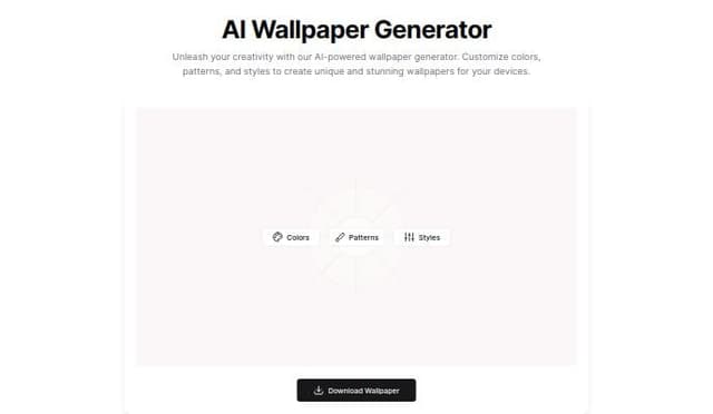 A not boring page to generates wallpaper with AI | A shadcn/ui and v0 ...