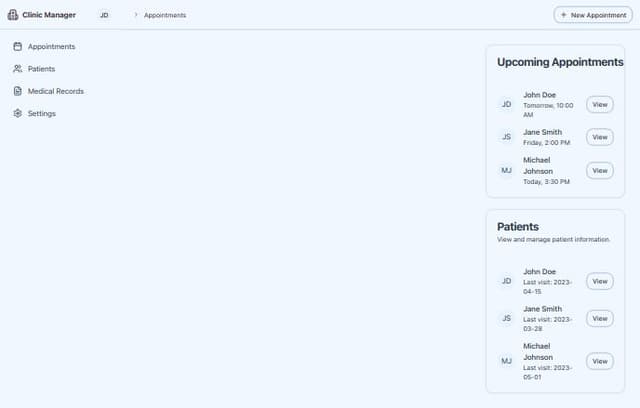 A user interface for patient and appointment management in clinics | A ...