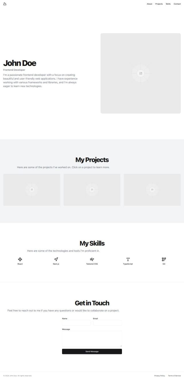 generate a design for a portfolio | A shadcn/ui and v0 generation - v0