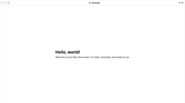 create mac like screen with css | A shadcn/ui and v0 generation - v0