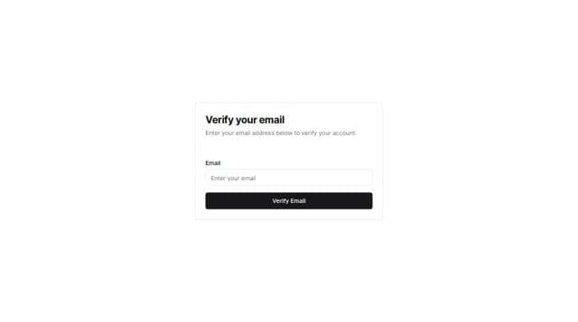 email verification screen | A shadcn/ui and v0 generation - v0