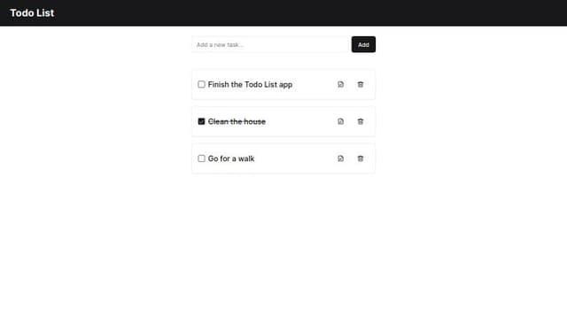 Design a clean, modern, and responsive Todo List application UI with ...