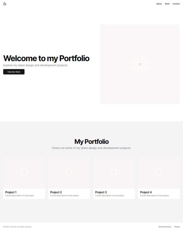 single page portfolio gallery | A shadcn/ui and v0 generation - v0