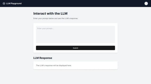 i need a chainlit like interface to interact with a llm provided ...