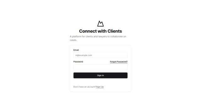 Create A Login Page for a website where the client and the Lawyers can ...
