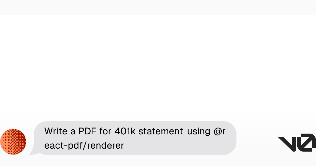 Write a PDF for 401k statement using @react-pdf/renderer | A shadcn/ui ...
