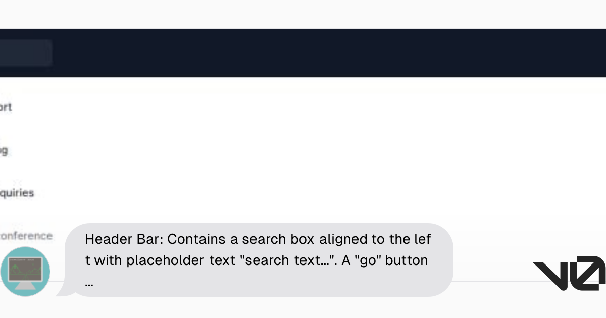 Header Bar: Contains a search box aligned to the left with placeholder ...