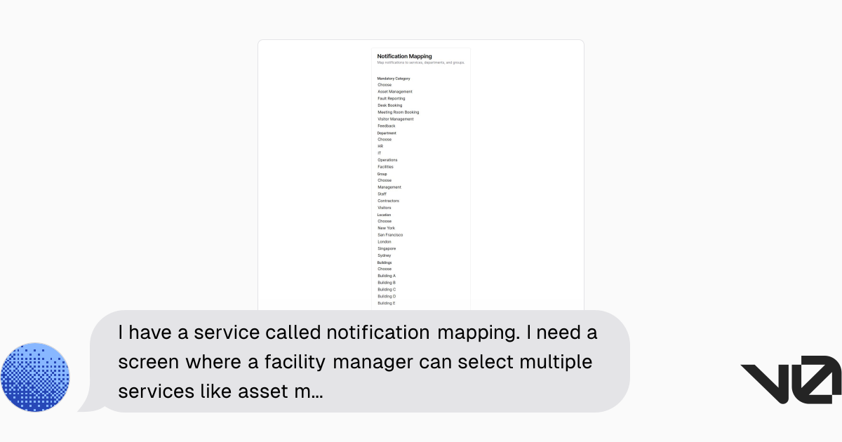 I have a service called notification mapping. I need a screen where a ...