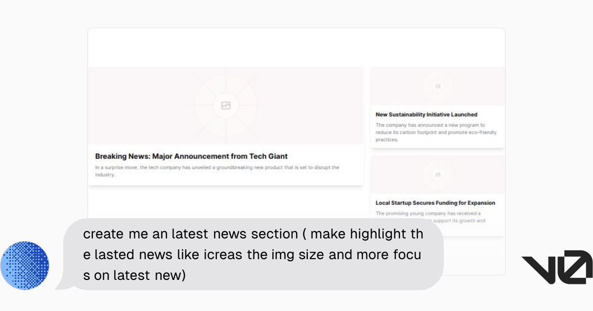 create me an latest news section ( make highlight the lasted news like ...
