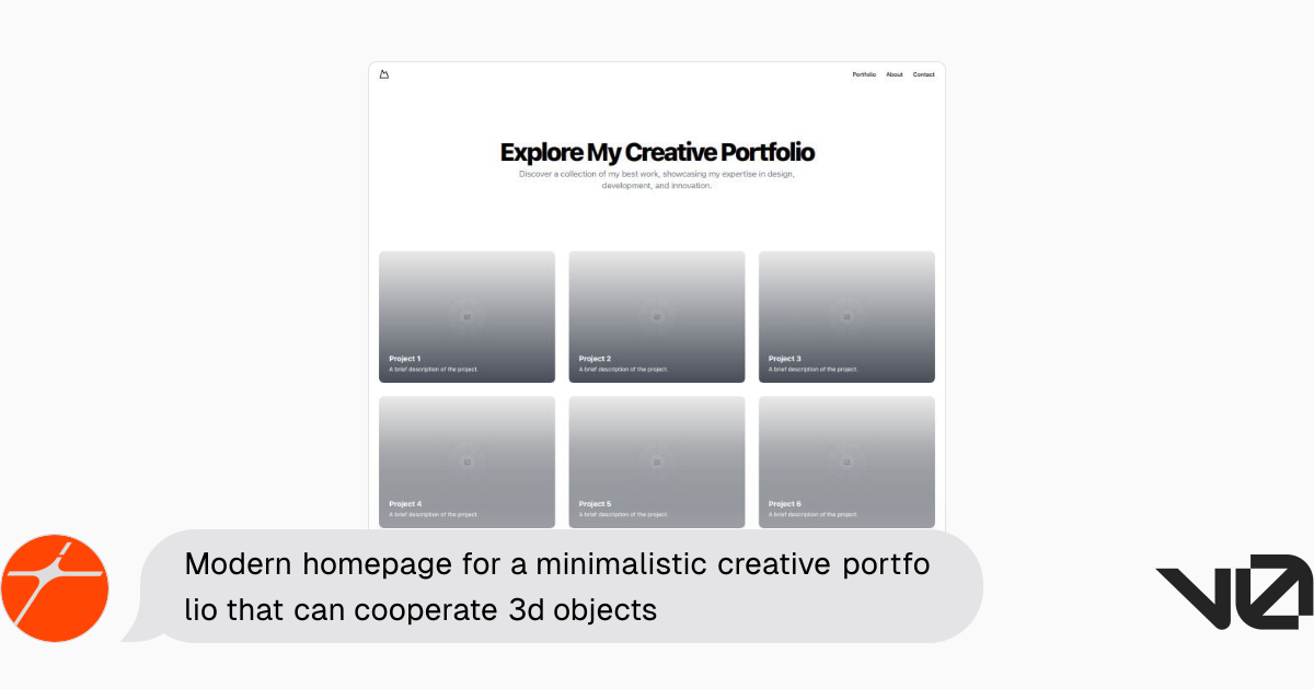 Modern homepage for a minimalistic creative portfolio that can ...