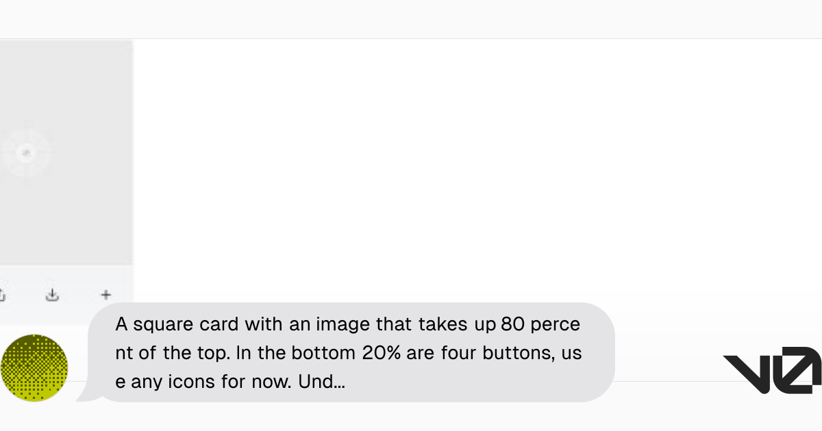 A square card with an image that takes up 80 percent of the top. In the ...