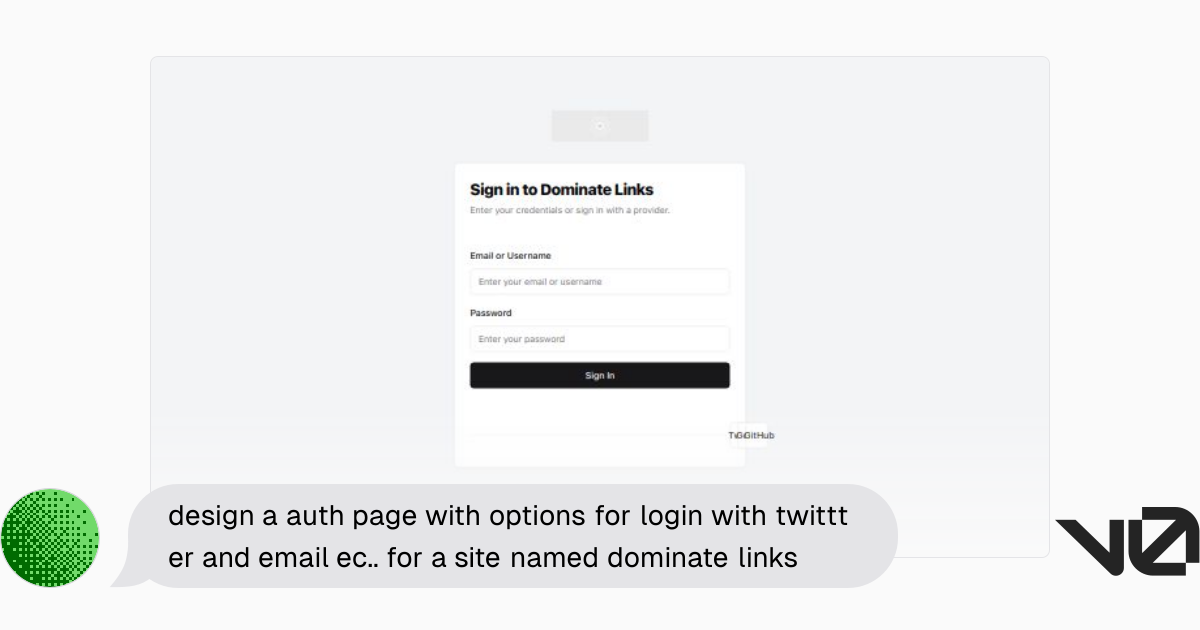 design a auth page with options for login with twittter and email ec ...