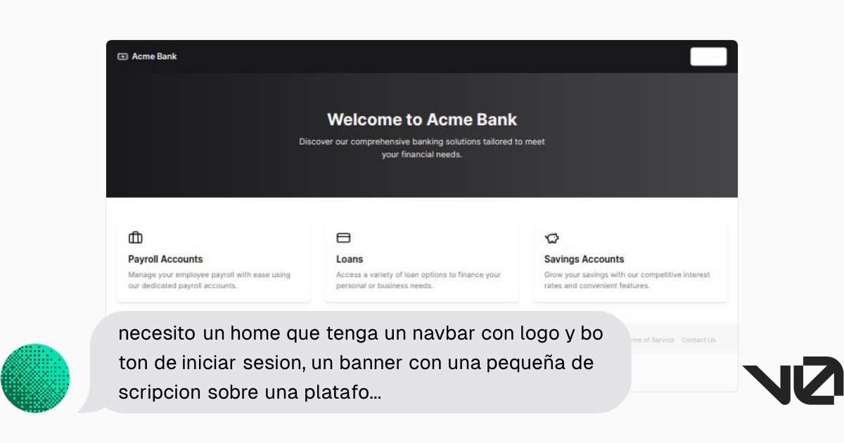 necesito un home que tenga un navbar con logo y boton de iniciar sesion ...