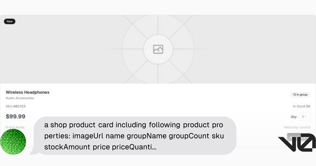 a shop product card including following product properties: imageUrl ...