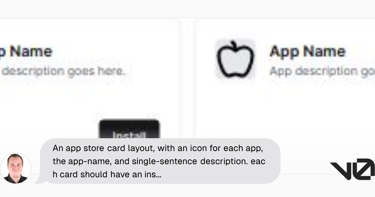 An app store card layout, with an icon for each app, the app-name, and ...